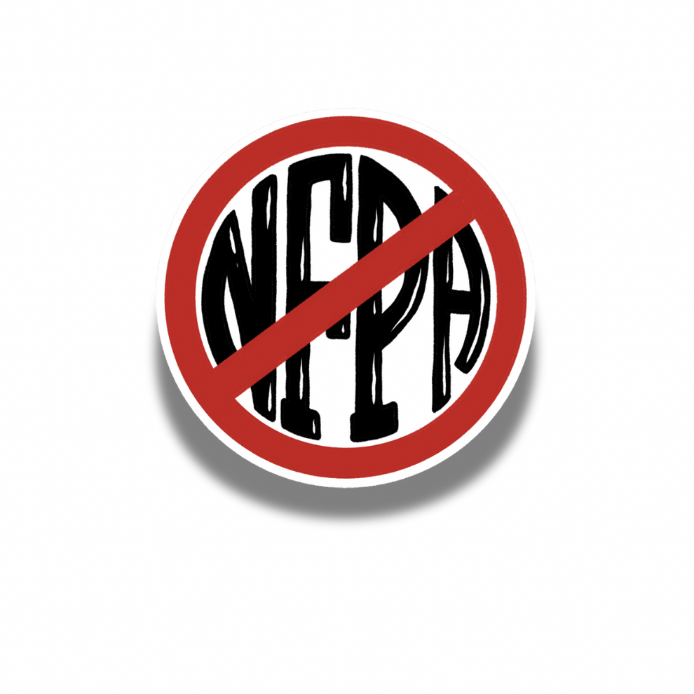 Ban The NFPA sticker – Working Fire Co